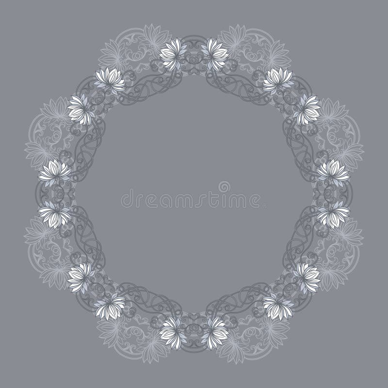 Frame with Lilies and Place for Text Stock Vector - Illustration of ...