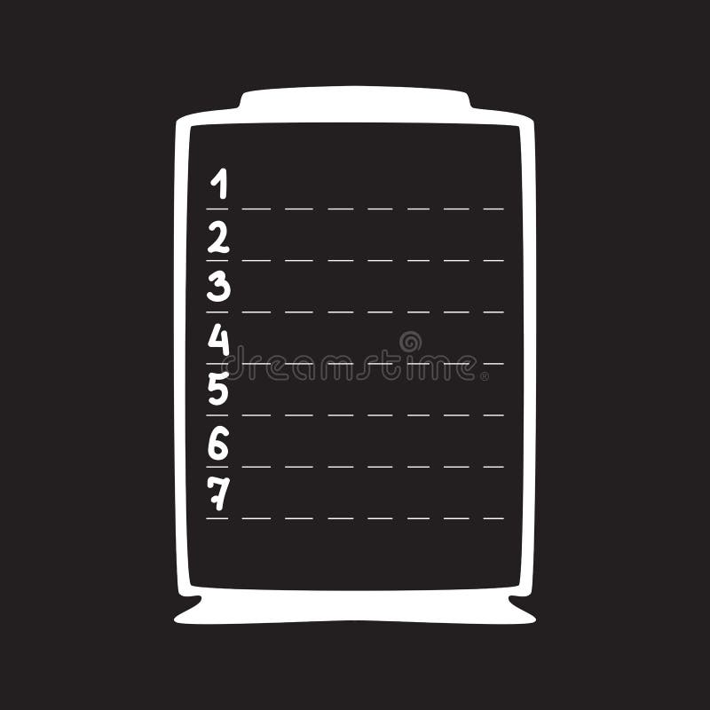 Frame for the List. Empty Schedule Stock Vector - Illustration of ...
