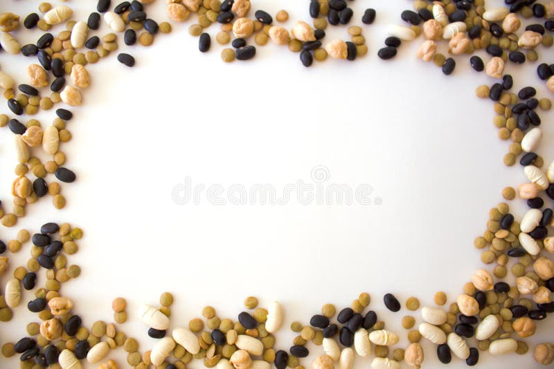 Frame Made of Assorted Legumes Stock Image - Image of peas, beans ...