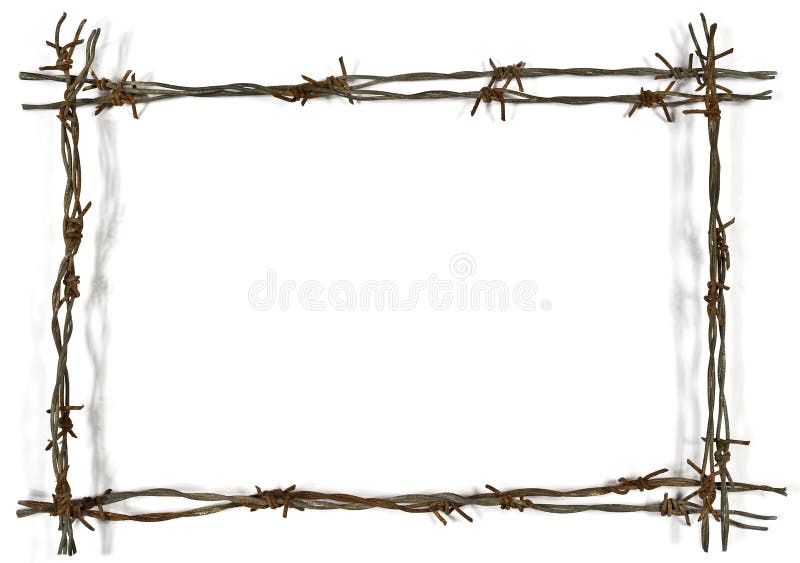Frame made of barbed wire stock photo. Image of boundary - 62754812