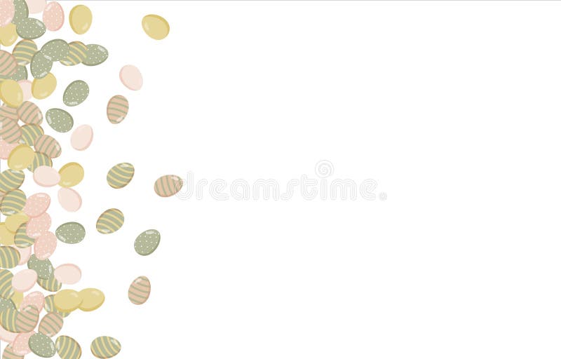 Frame Made of Elements for Easter. Traditional Easter Elements. Vector ...