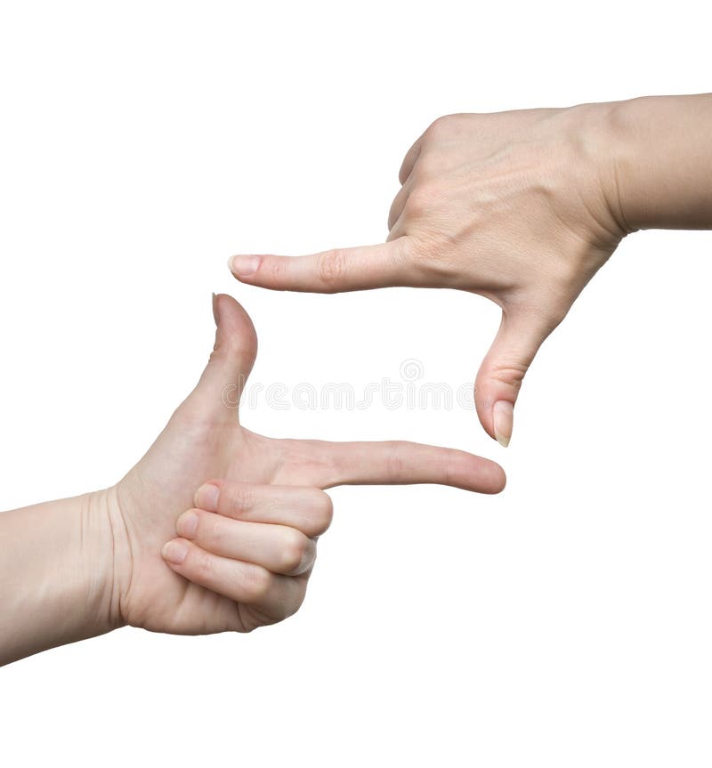 Frame made with fingers stock image. Image of body, handframe - 9779981
