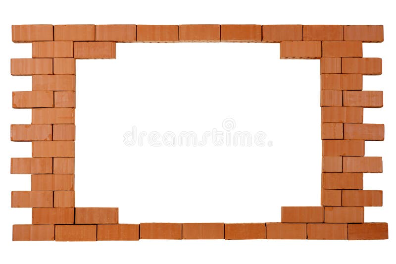 Frame Made of Flat Model Bricks Stock Photo - Image of life, isolated ...