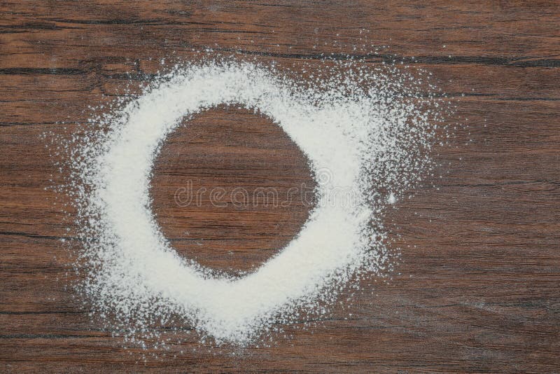 Frame Made with Flour on Table, Top View. Space for Text Stock Image ...