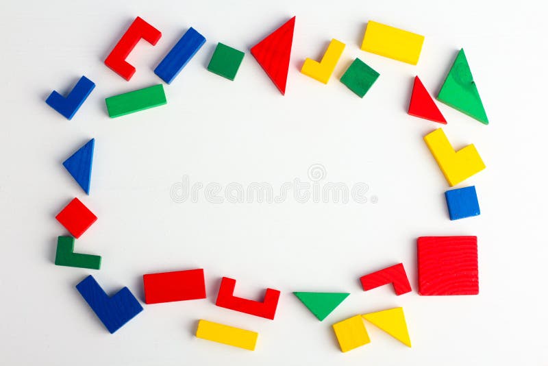 Frame Made Of Geometric Shapes Stock Photo - Image of geometry, attach ...