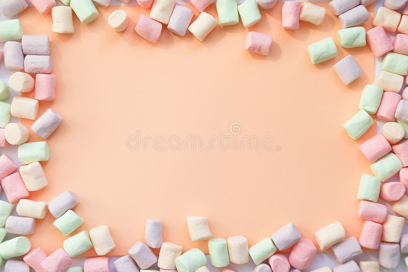 Frame Made of Marshmallows . the Concept of Childhood Stock Image ...