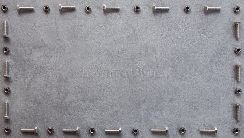 Frame Made of Nuts and Bolts Stock Image - Image of industrial ...