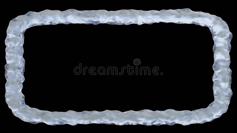 Frame Made Out of Ice 3d Rendering. Stock Illustration - Illustration ...