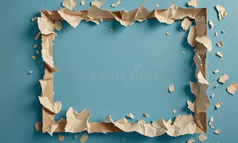 A Frame Made of Paper is Broken in Half, with the Frame Pieces ...