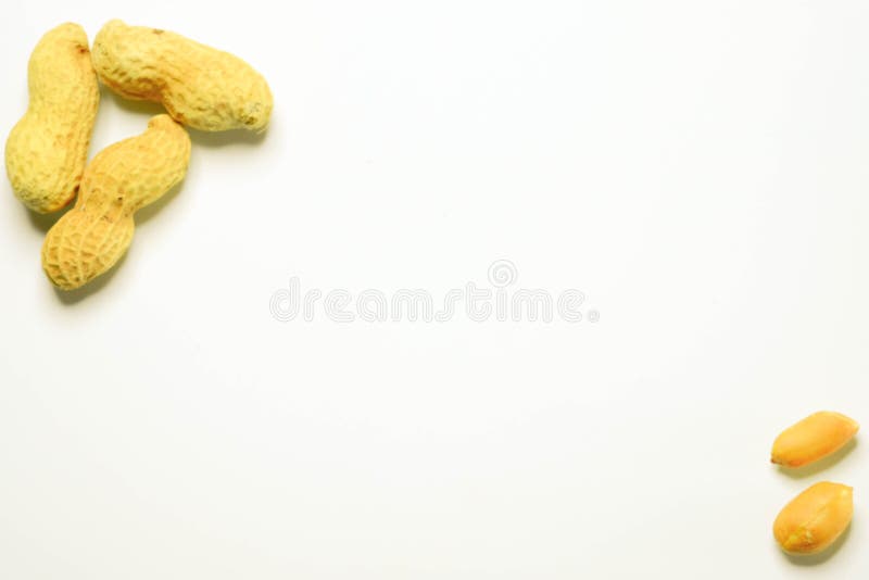 Frame Made of Peanut, on a White Background. Stock Image - Image of ...