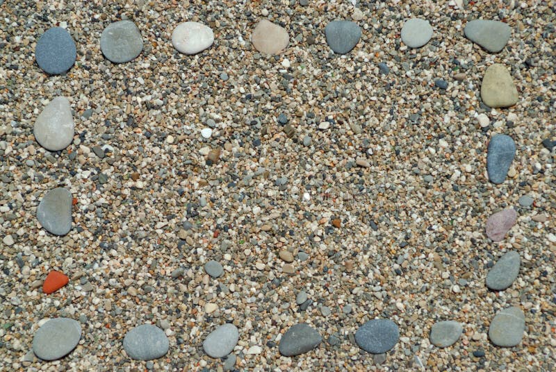 Frame made from pebbles stock image. Image of exterior - 6961627