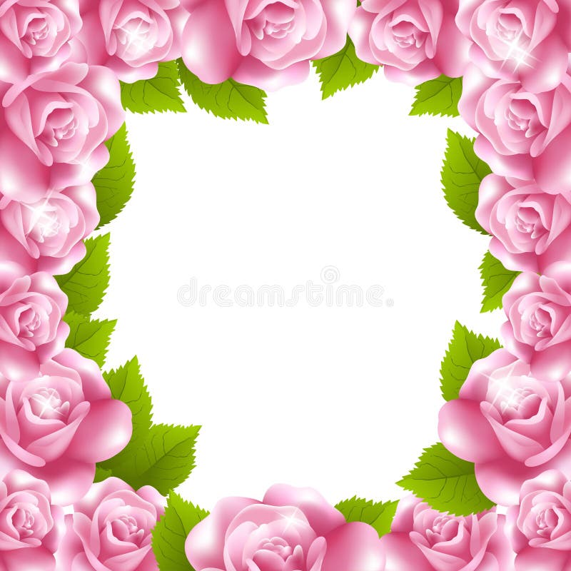 Rose Border / Wedding Invitation Stock Vector - Illustration of ...
