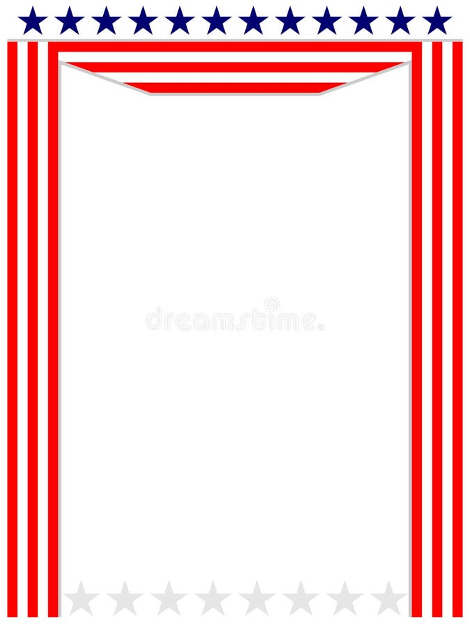 USA Flag Symbols Decorative Frame Vector Design Template Stock Vector ...