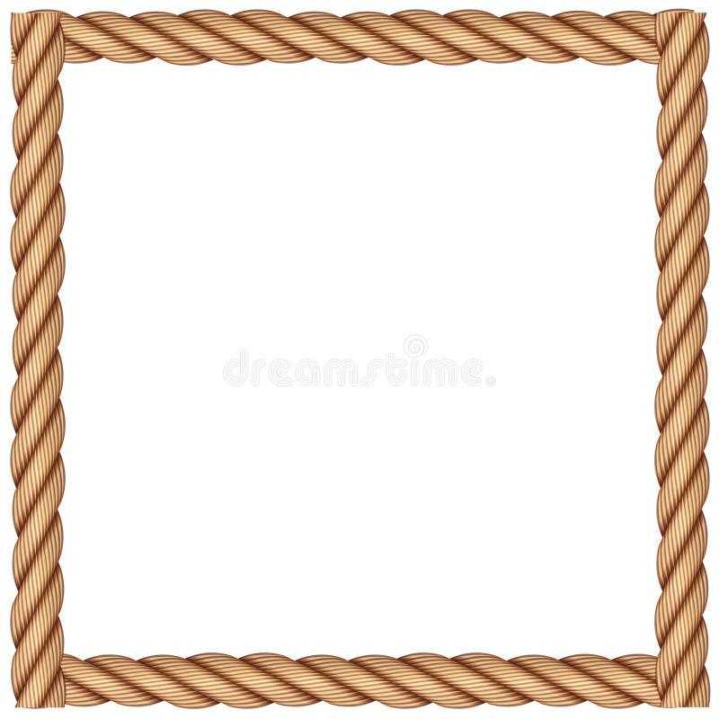 A frame made of rope stock vector. Illustration of frame - 47759621