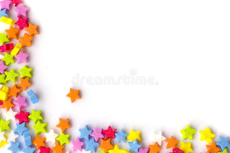 Frame Made Small Colorful Stars Stock Photos - Free & Royalty-Free ...