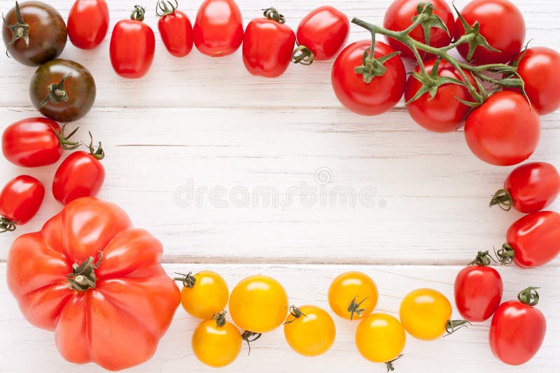 Frame made of tomatoes stock image. Image of colorful - 43243083