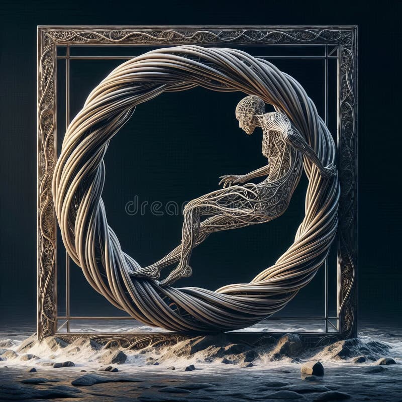 A Frame Made from Twisted Wire, Giving it a Unique and Sculptu Stock ...