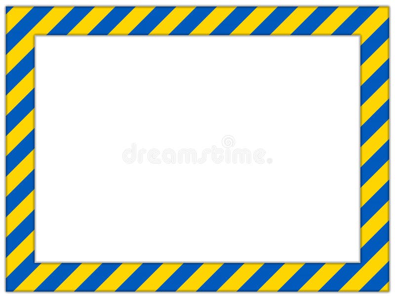 Frame Made of Ukrainian Flag Stripes Stock Illustration - Illustration ...