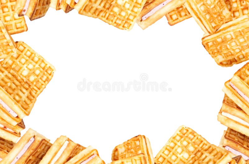 A Frame Made of Viennese Waffles. Stock Photo - Image of concept ...