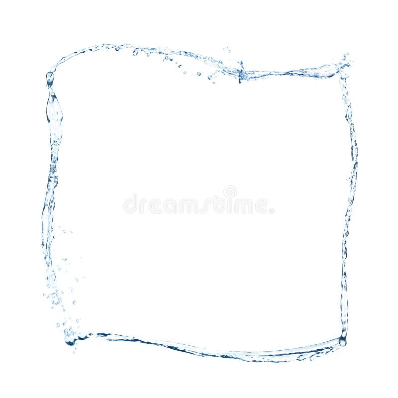 Frame Made of Water Splashes on Background, Space for Text Stock Photo ...