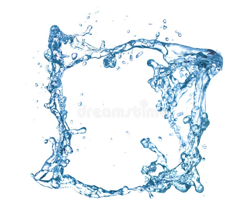 Frame Made of Water Splashes on Background, Space for Text Stock Photo ...