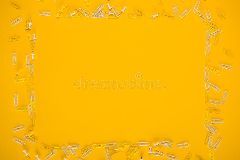 Frame Made of Paperclips and Pins Stock Photo - Image of colorful ...