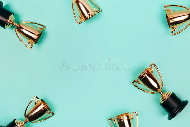 Frame made of winner cups stock image. Image of champion - 179289013