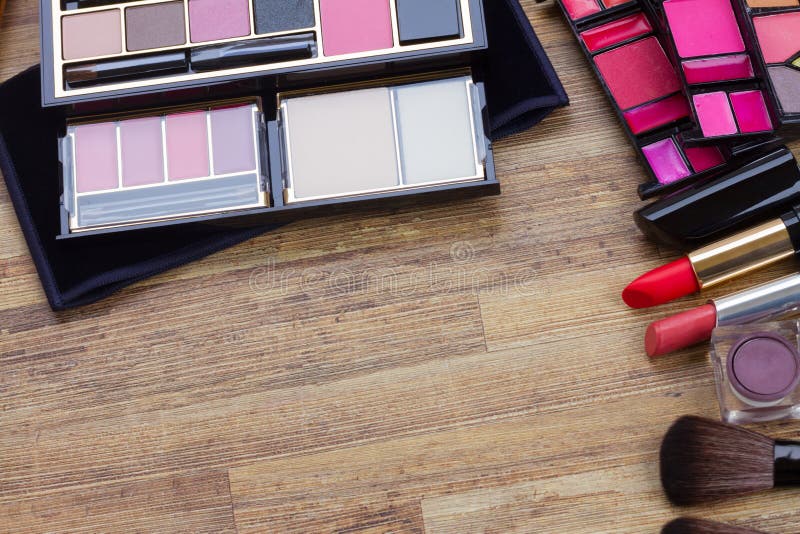 Frame of make up stock photo. Image of fashion, collage - 69851036