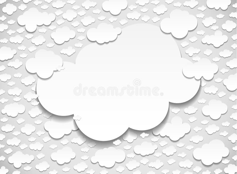 Frame with cut out clouds stock vector. Illustration of frame - 31984665