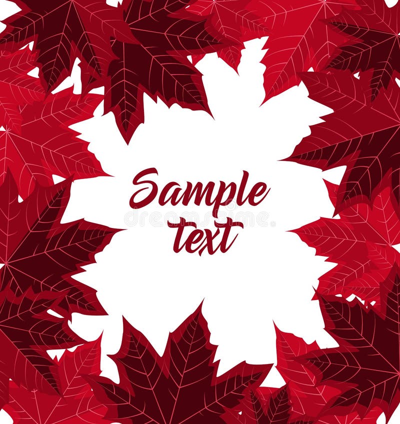 Frame with Maple leaves stock vector. Illustration of nature - 95026570