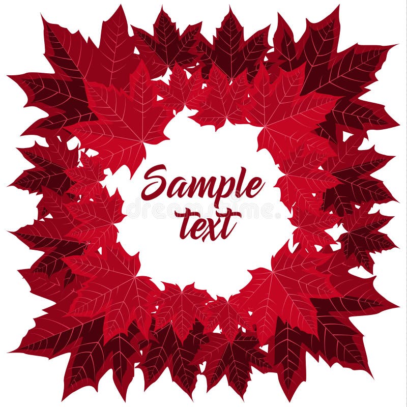 Frame with Maple leaves stock vector. Illustration of october - 95026897
