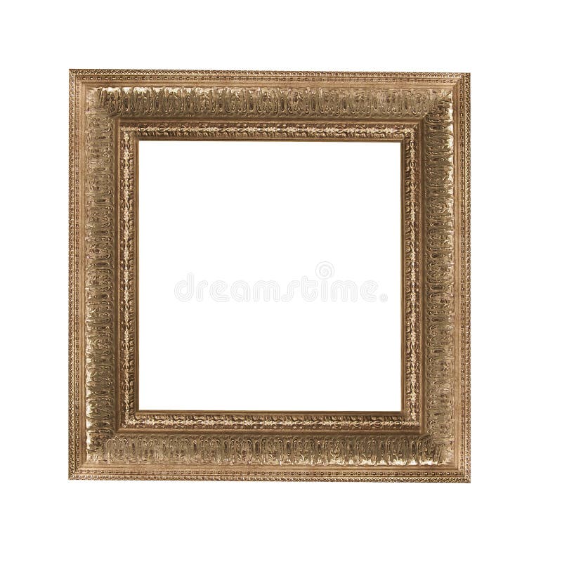 Frame Marrom Antigo Velho Sobre O Branco Foto de Stock - Imagem de ...