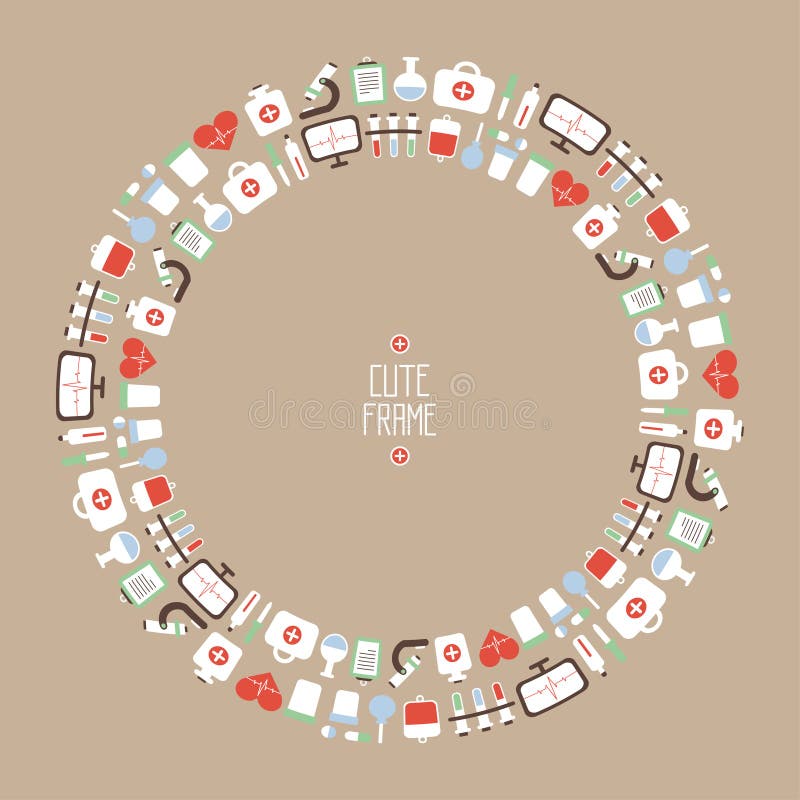 Frame of of Medical and Health Vector Colorful Stock Vector ...