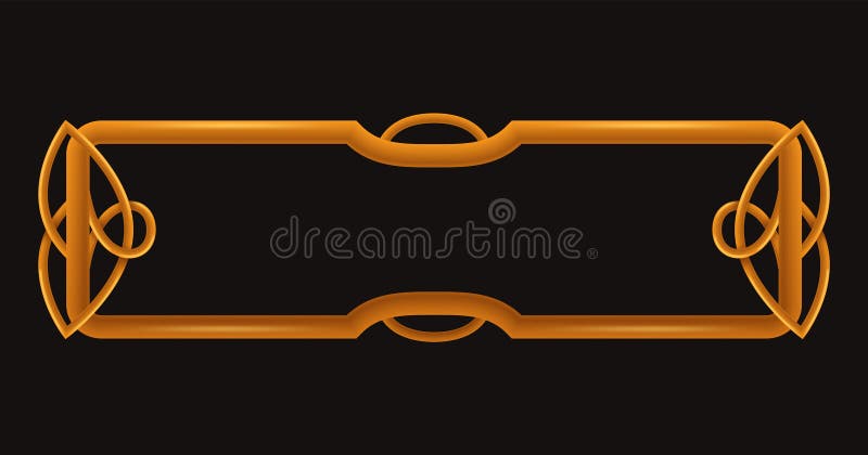 Frame Medieval Game Ui. Metallic Title Banner or Decorative Border ...
