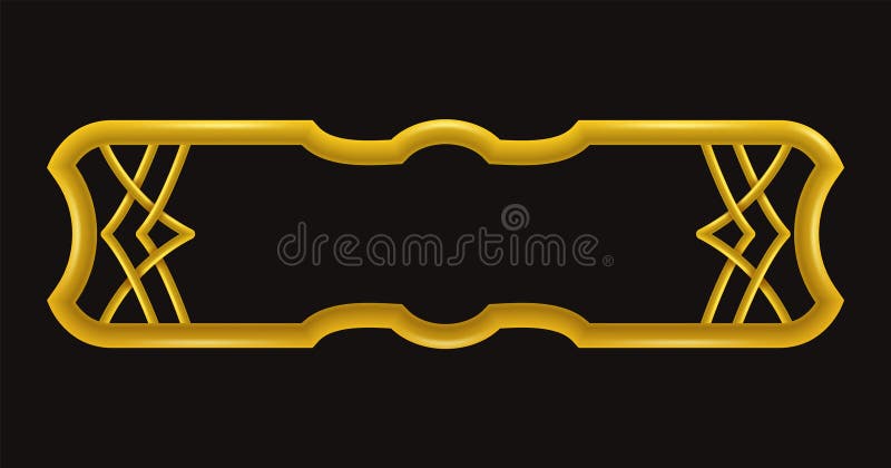 Frame Medieval Game Ui. Metallic Title Banner or Decorative Border ...