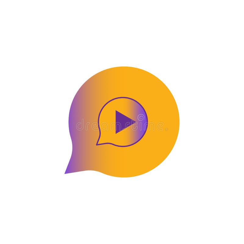 Frame Message Play Button. Text Message. Vector Illustration. Stock ...