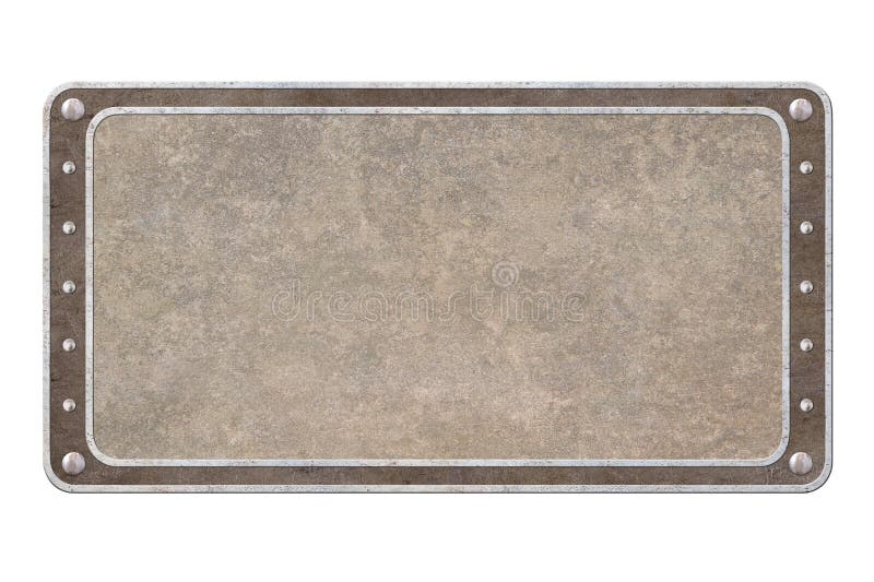 Frame with Metal Border and Rivets and Vintage Texture Stock Photo ...