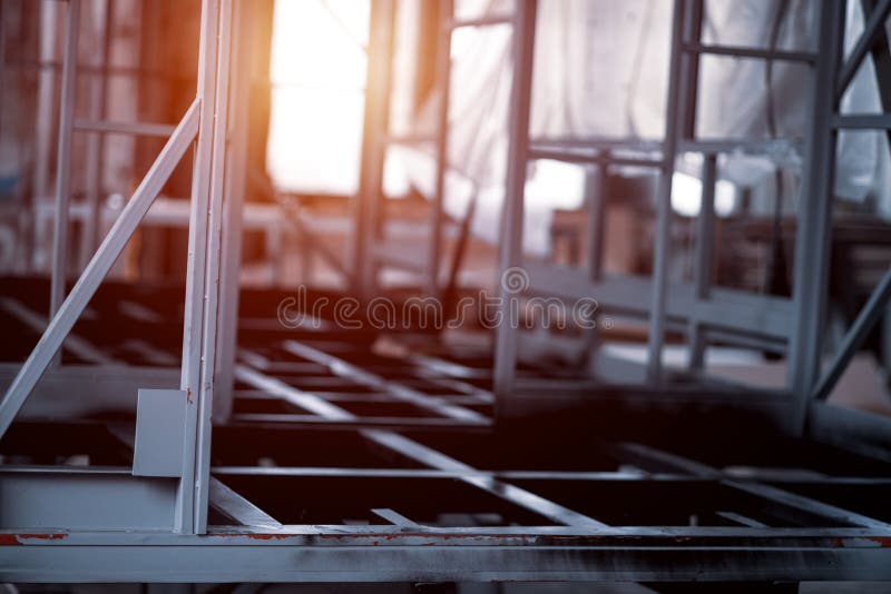 Frame Metal Construction Made of Iron Profile Stock Photo - Image of ...