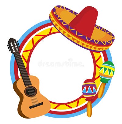 Frame with Mexican Symbols stock vector. Illustration of text - 20718995