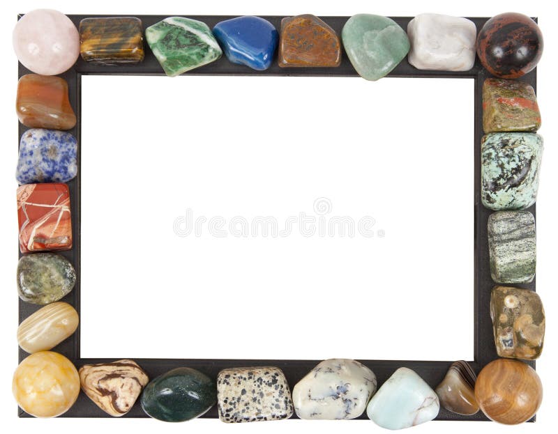 Frame with mineral stones stock image. Image of environment - 25201691