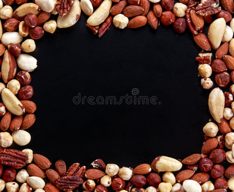 Frame of Mix Nuts. Simple Add Your Text Stock Image - Image of ...