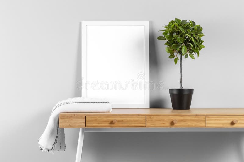 Frame Mock Up Table. High Quality Photo Stock Image - Image of wood ...