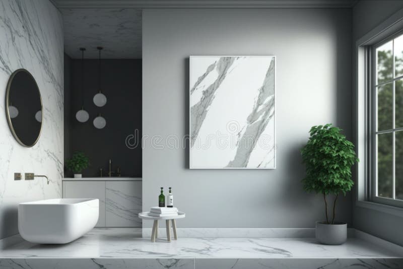 Frame Mockup in Modern Scandinavian Interior. Template for Design. Mock ...