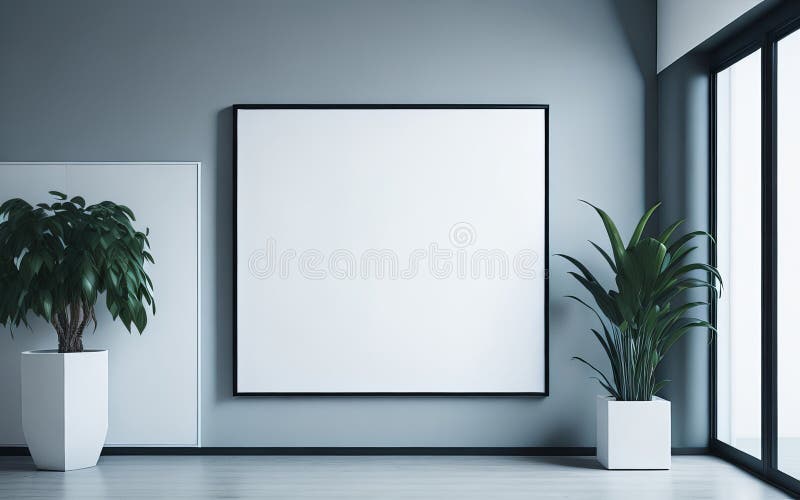 Frame Mockup in Office Design. Stock Illustration - Illustration of ...
