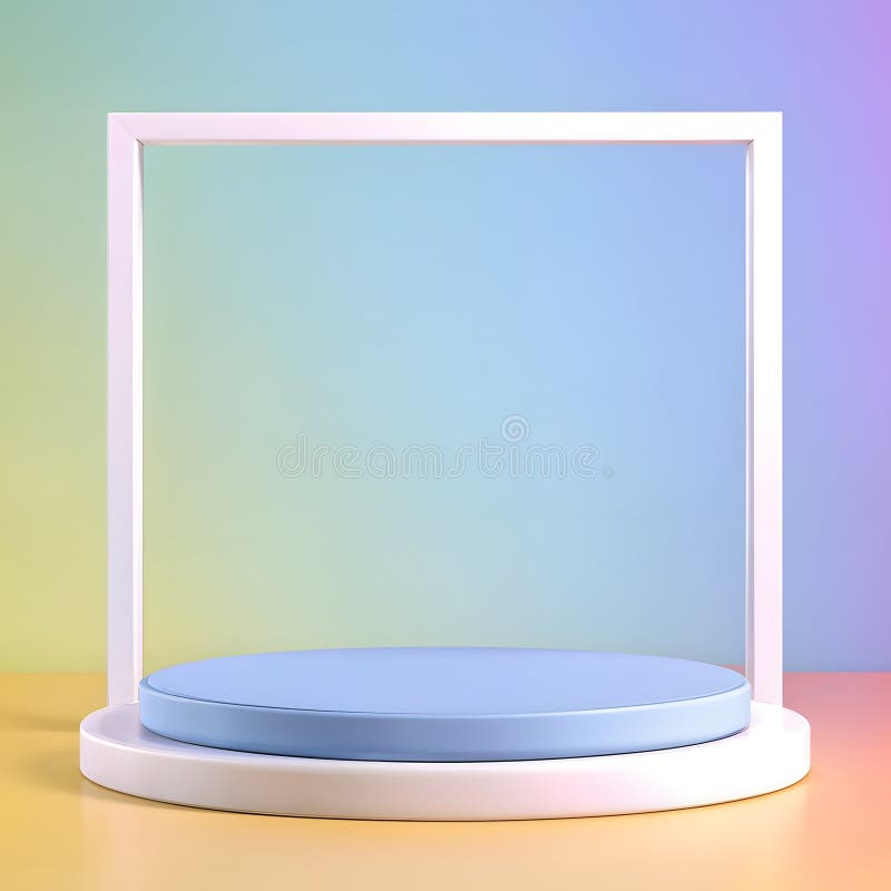 Frame Mockup Pedestal for Displaying Products Stock Illustration ...