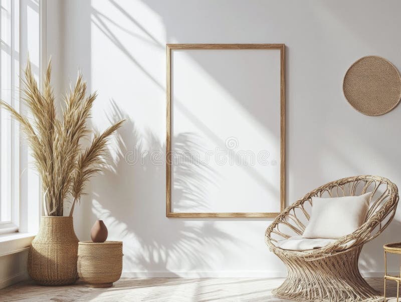 Frame Mockup - White Background Stock Illustration - Illustration of ...