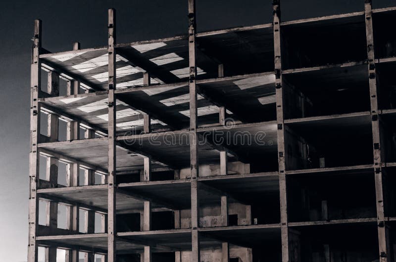 Frame of a Multi-storey Building. Housing Construction Stock Photo ...