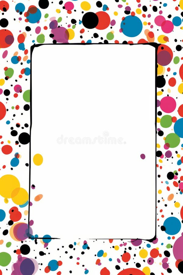 Multicolored Dots Background, Round Frame. Vector Stock Vector ...