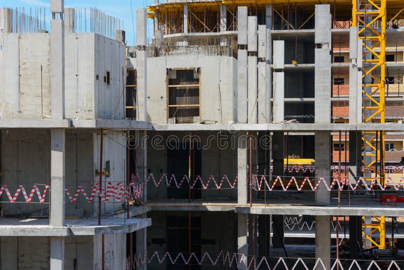 The Frame of a Multifamily High-rise Residential Building Stock Photo ...