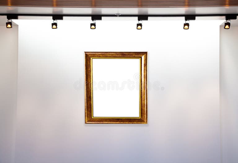 Frame museum stock image. Image of space, gold, geometry - 24778773